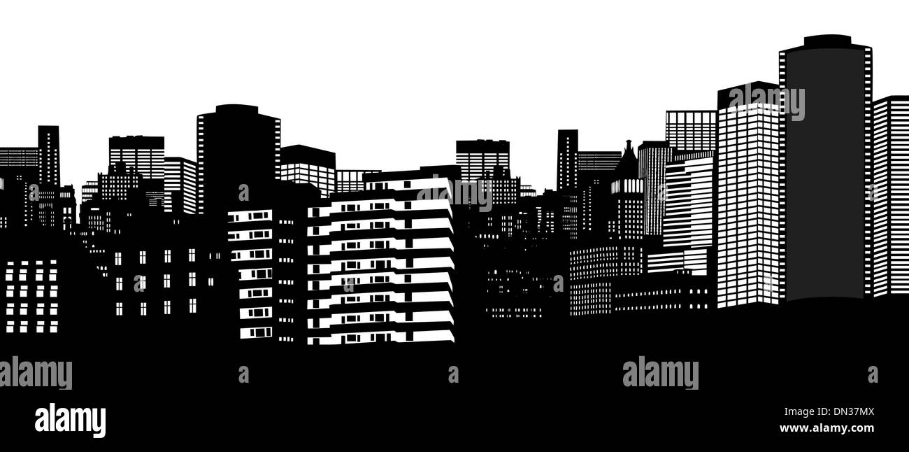 Black skyline Stock Vector Images - Alamy
