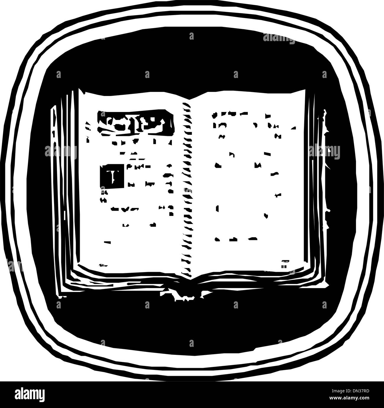 Opened book Black and White Stock Photos & Images - Alamy