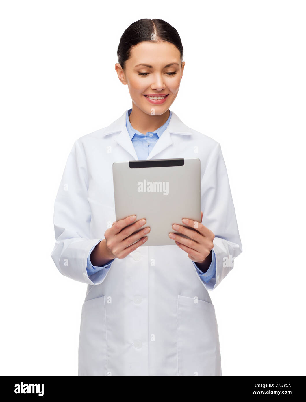 Smiling female doctor without stethoscope hi-res stock photography and ...