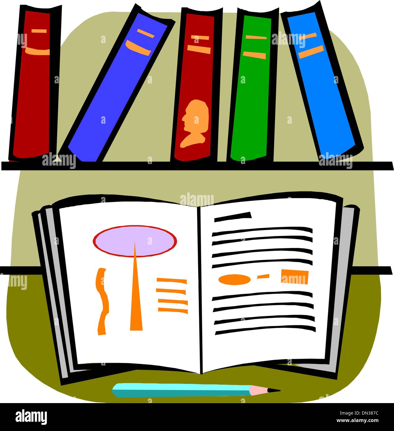 Open Book With Pen Clip Art