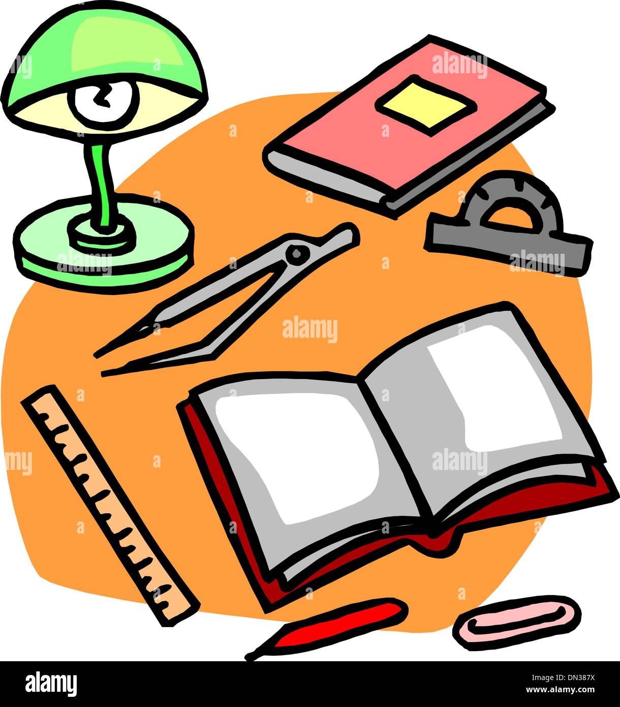 Paper and pencils and other school supplies Stock Vector Image & Art ...