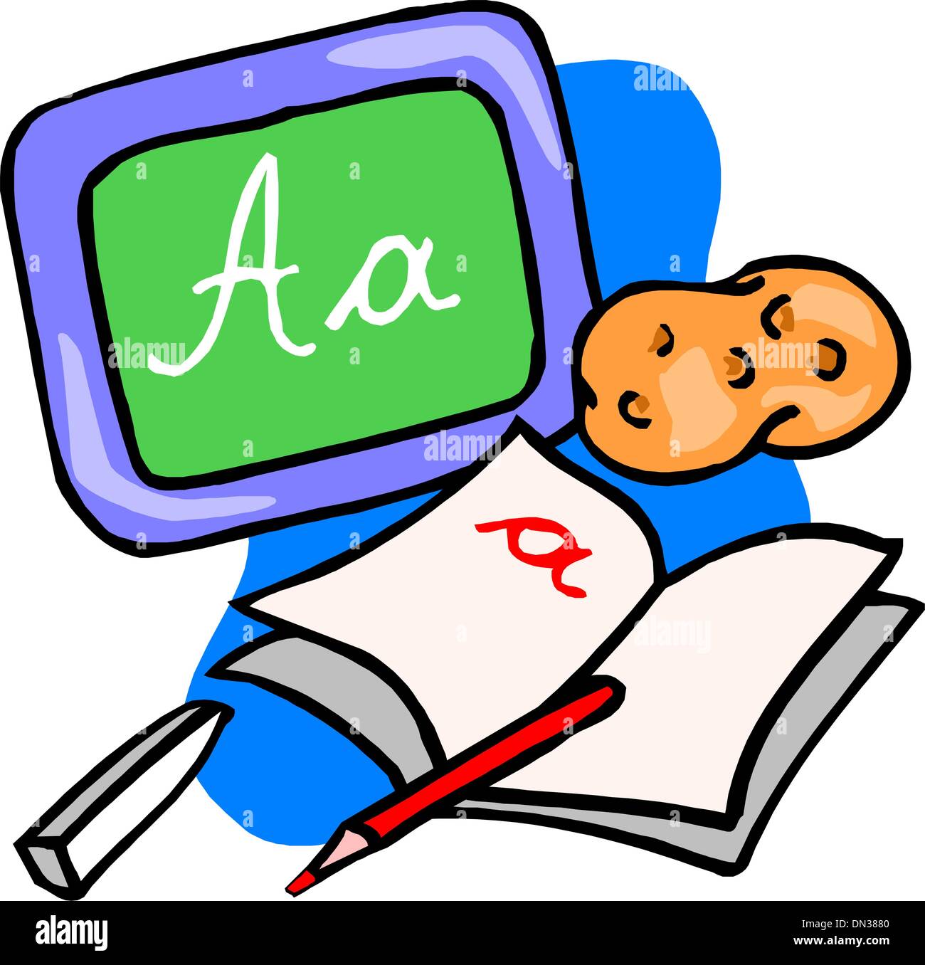 Paper and pencils and other school supplies Stock Vector Image & Art ...