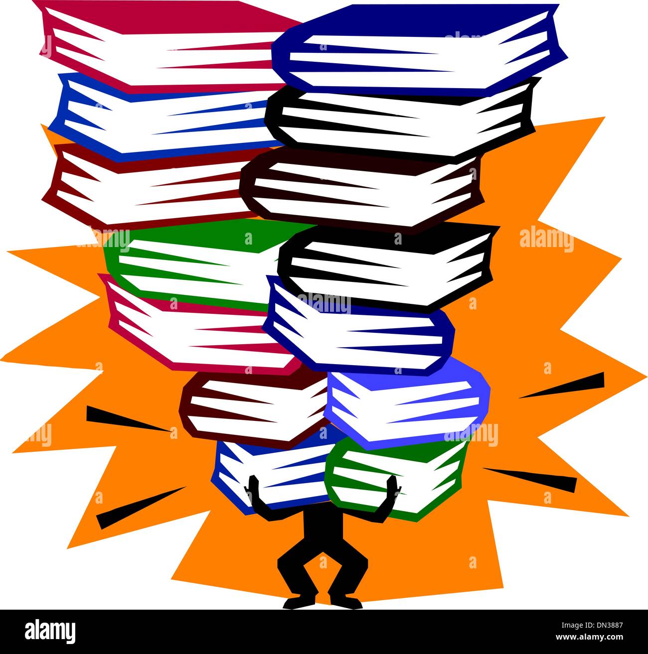 Stack books painting hi-res stock photography and images - Alamy