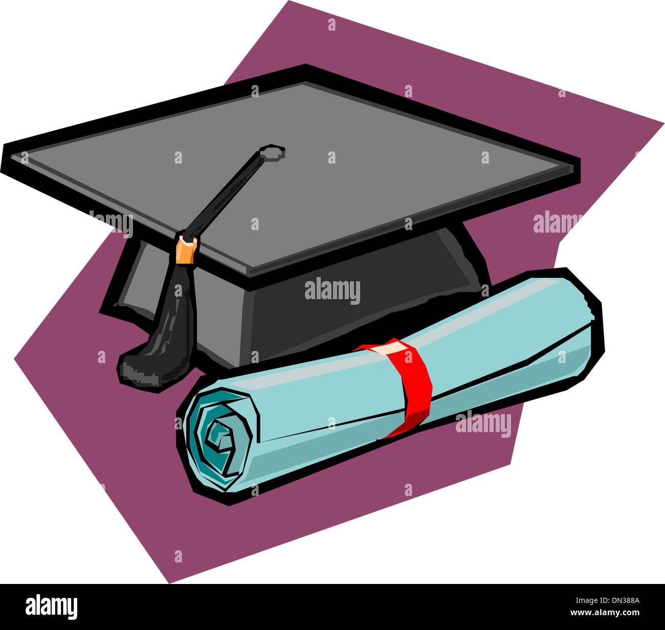 Graduation cap and diploma Stock Vector Image & Art - Alamy