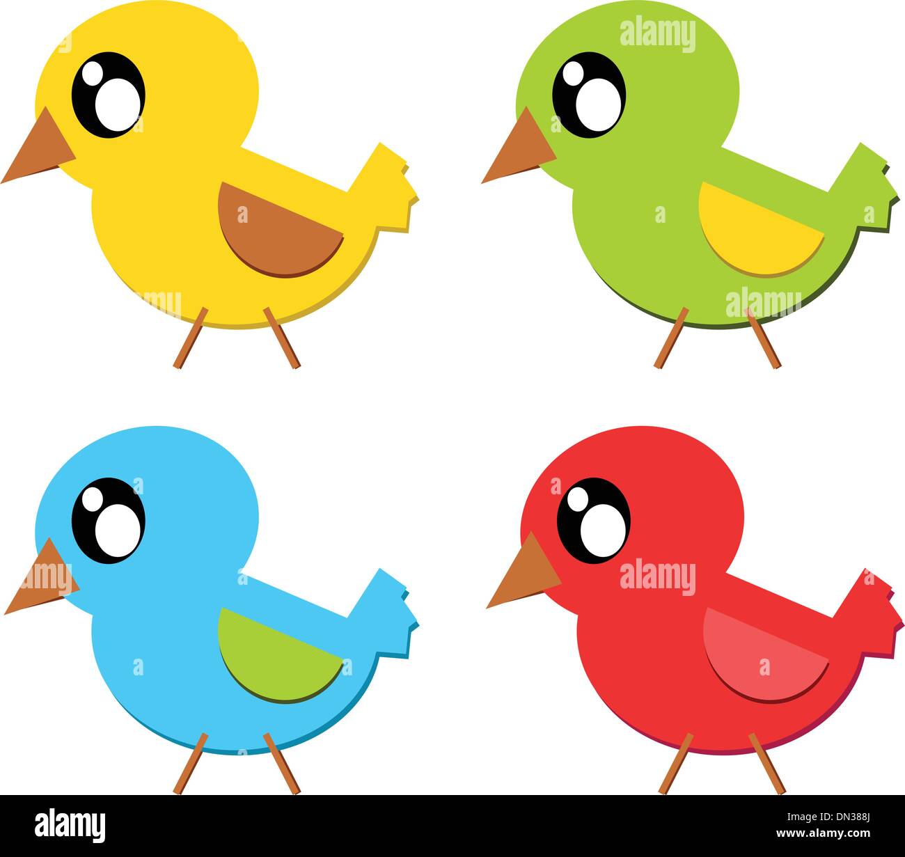 Little bird vector Stock Vector Image & Art - Alamy