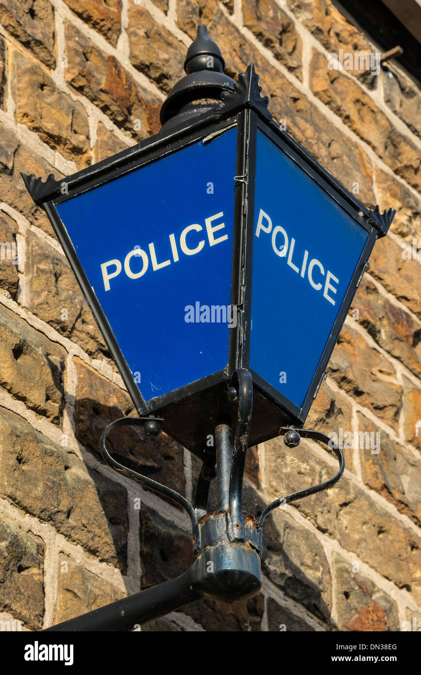 Traditional Police Blue Lamp Stock Photo - Alamy