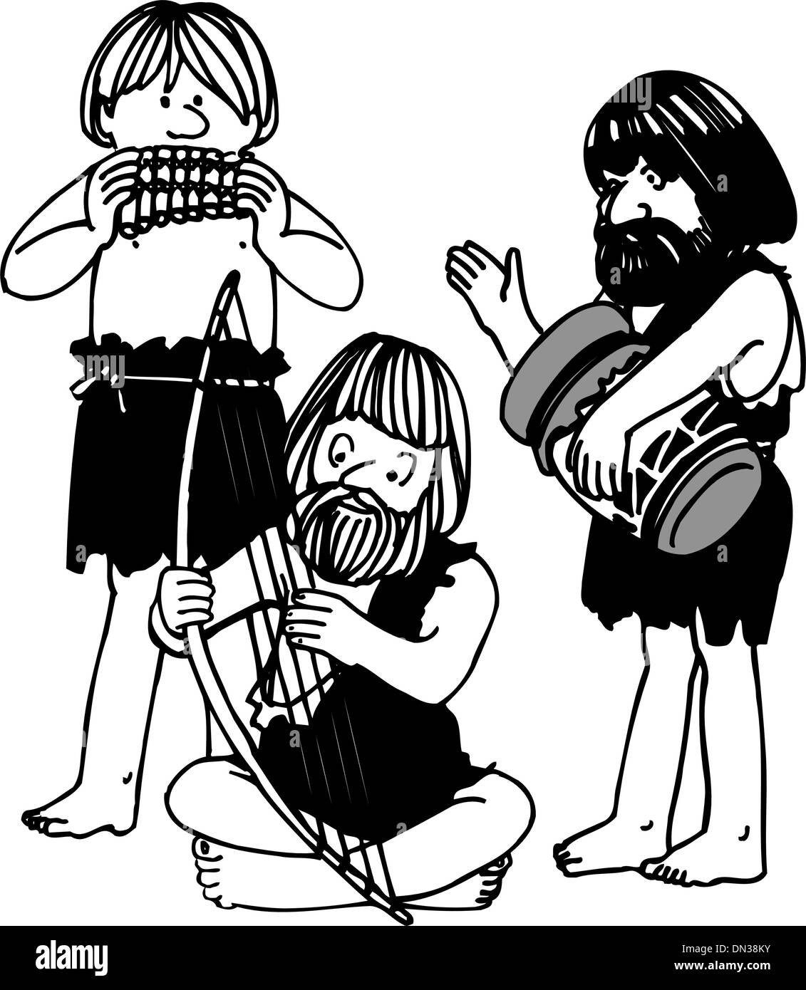 Group piano performance Stock Vector Images - Alamy