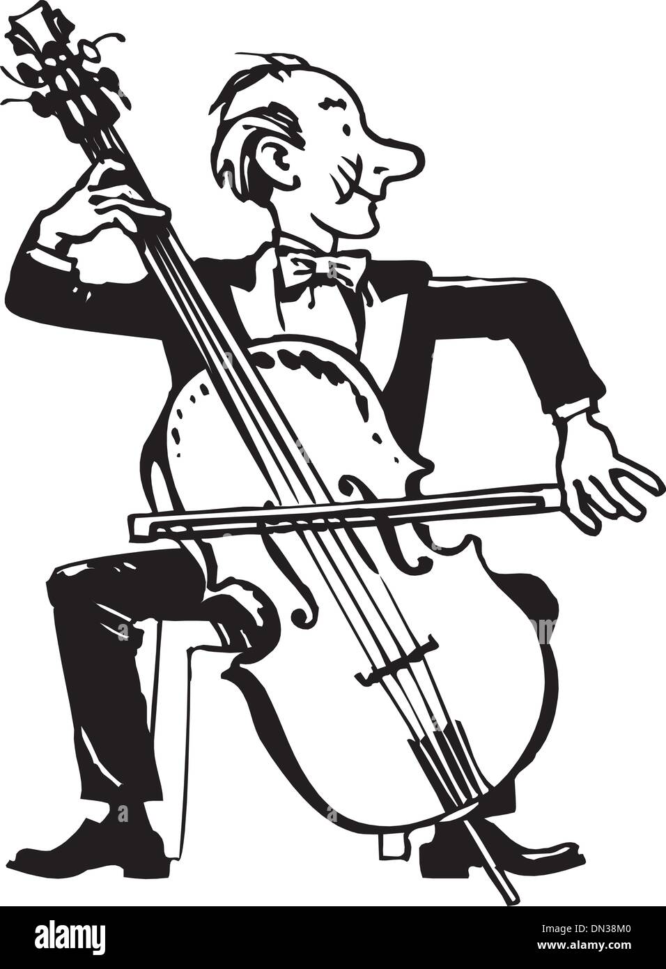 Violin player vector cartoon hi-res stock photography and images - Alamy