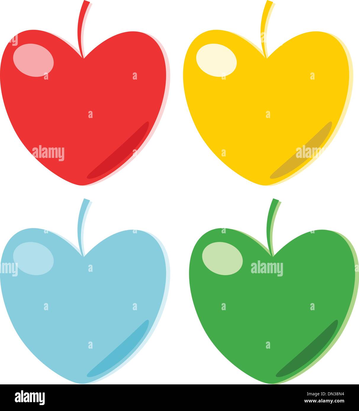 Heart fruit paper vector Stock Vector Image & Art - Alamy