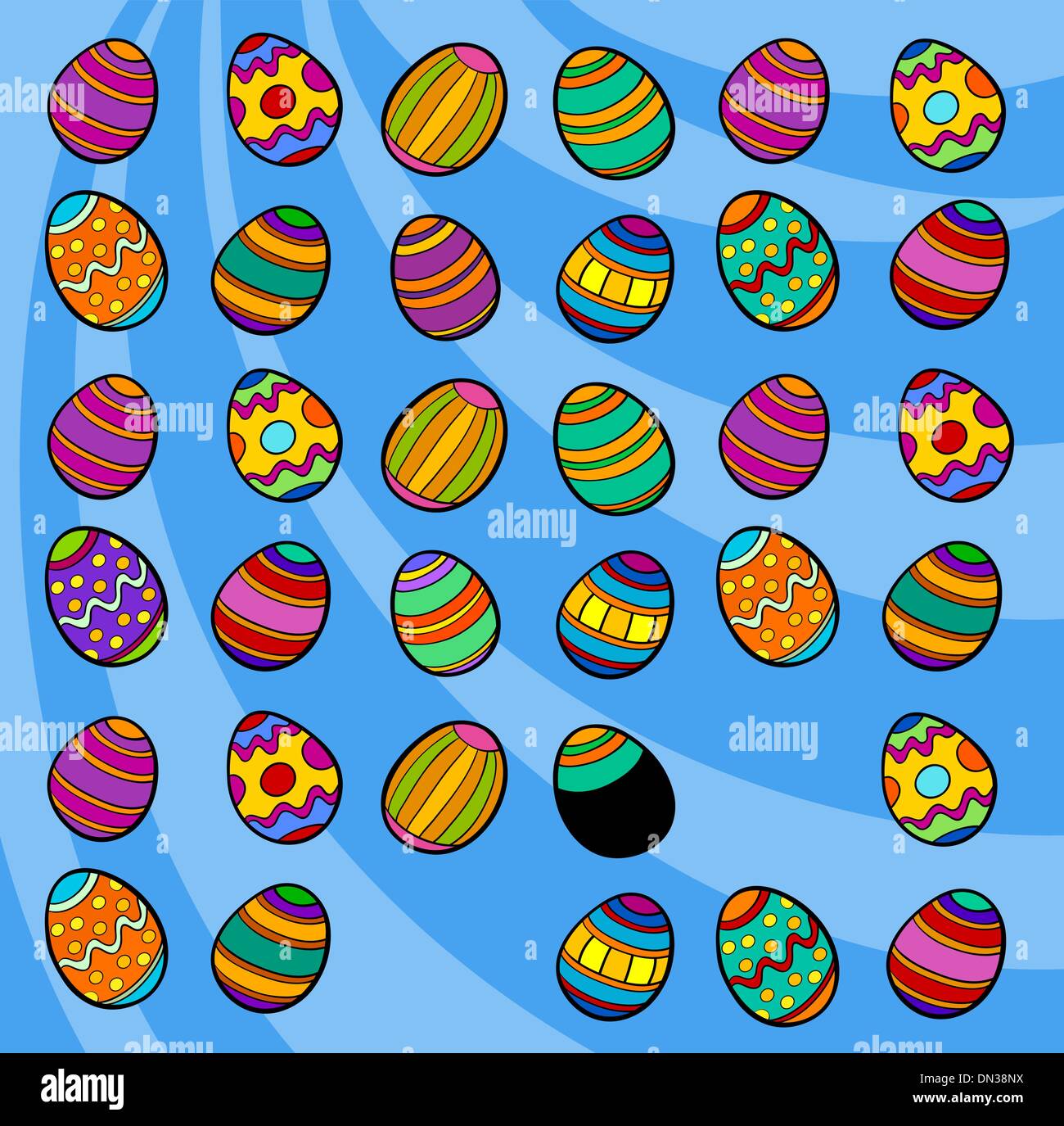 easter eggs background cartoon illustration Stock Vector Image & Art ...