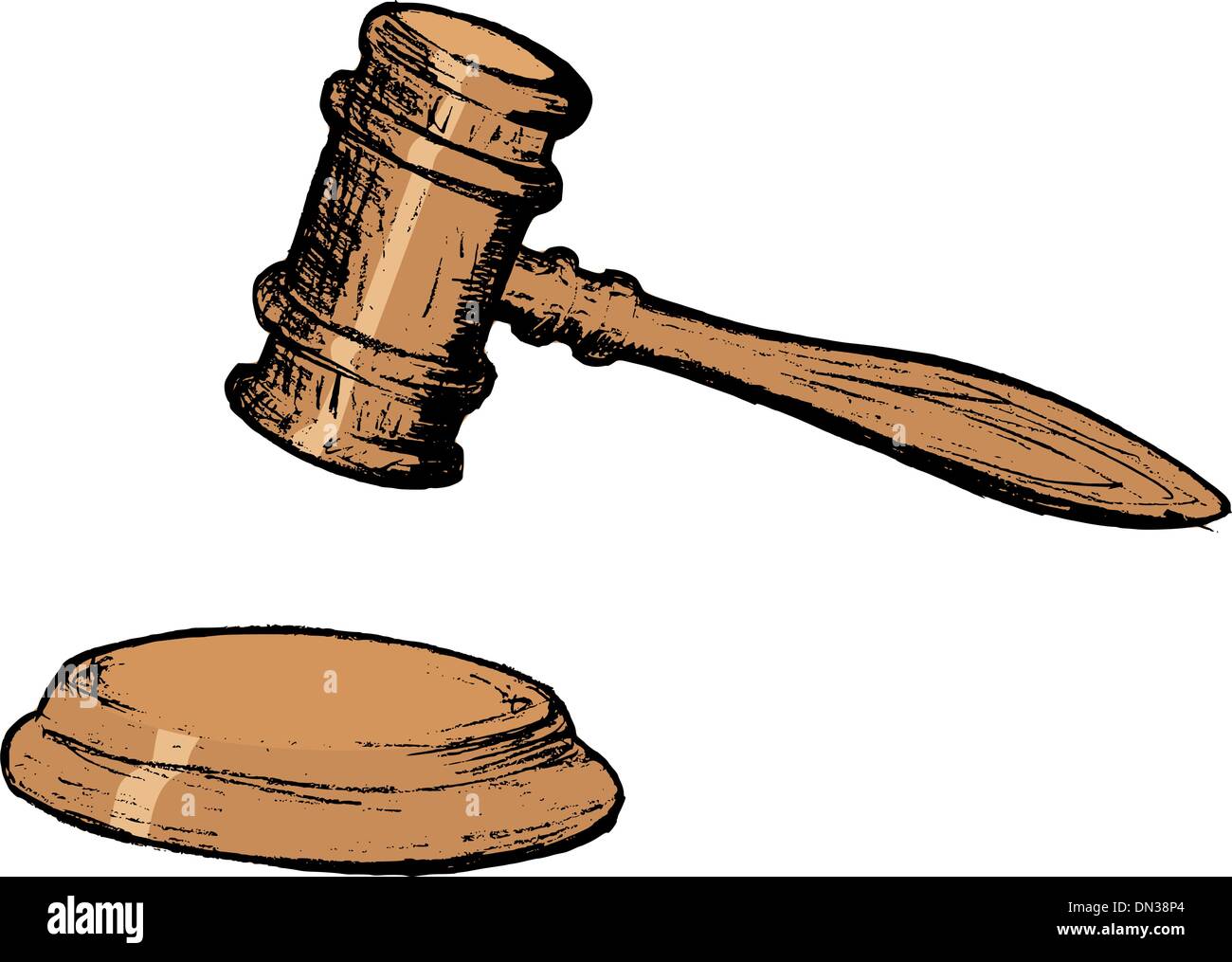 Cartoon gavel hi-res stock photography and images - Alamy