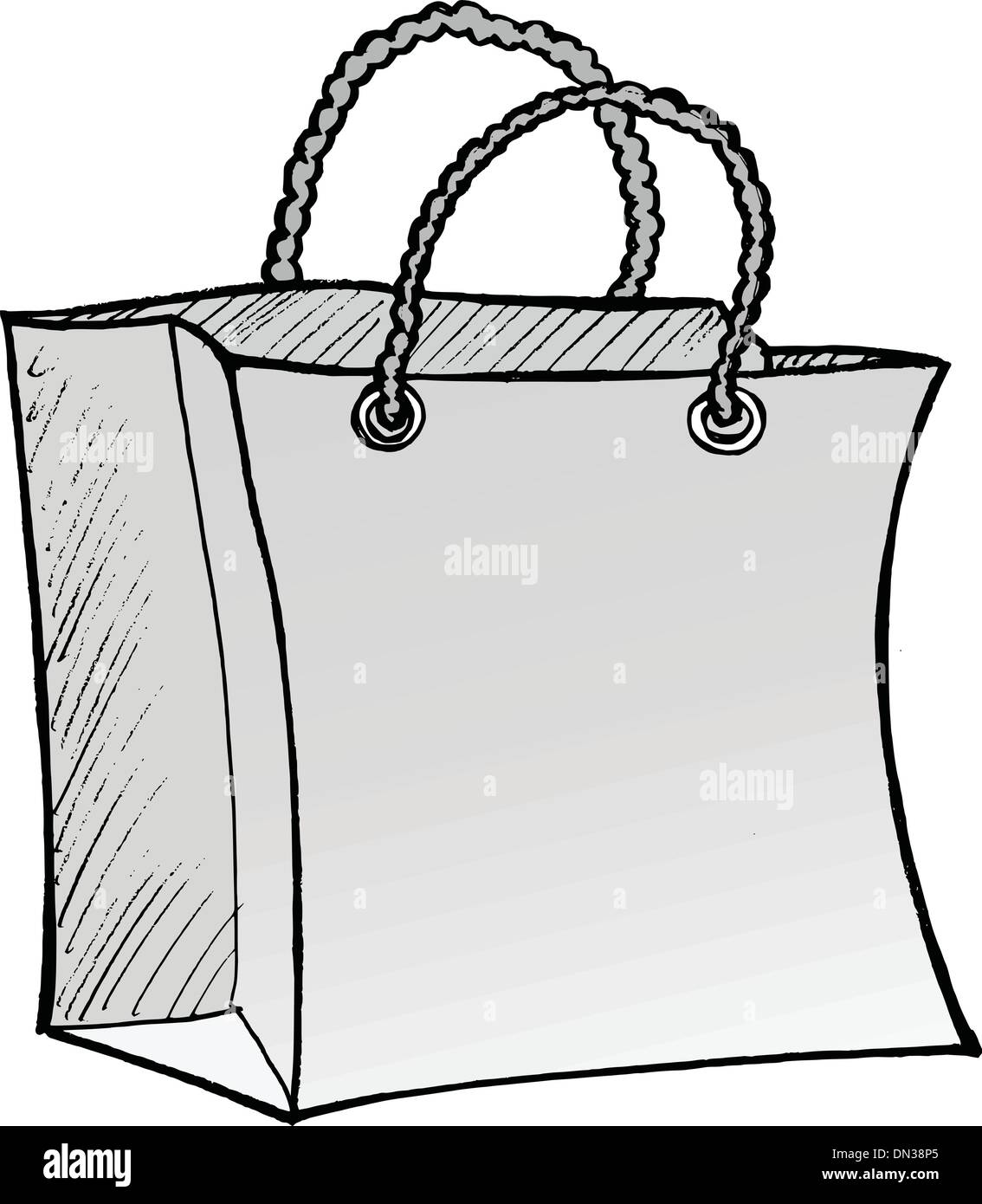 Paper shopping bag cartoon Stock Vector Images - Alamy
