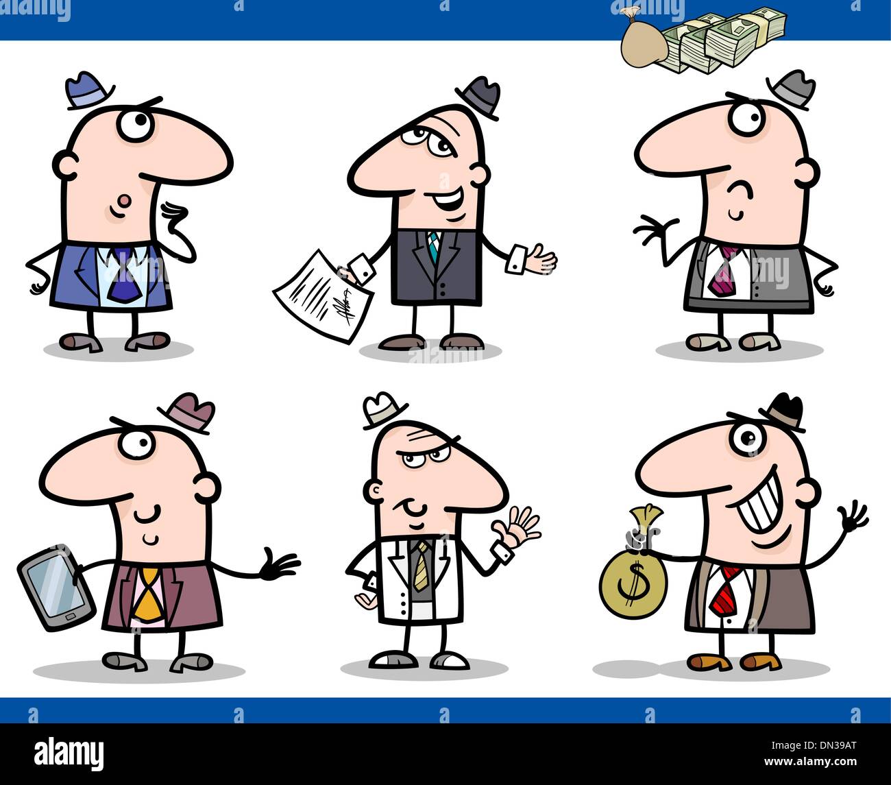 businessmen cartoon characters set Stock Vector Image & Art - Alamy