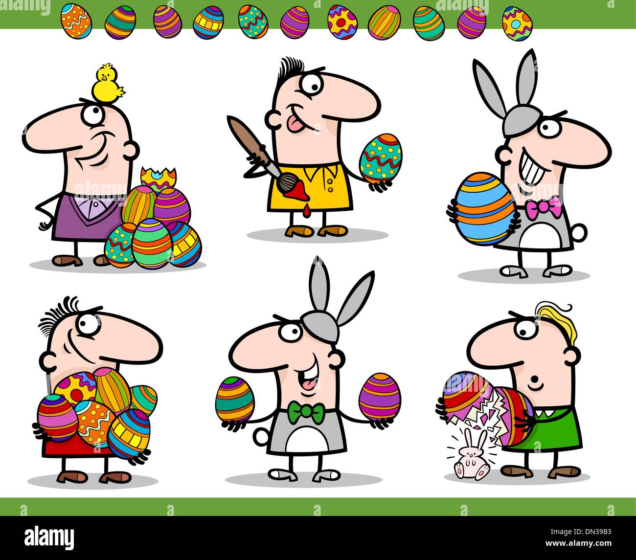 easter themes set cartoon illustration Stock Vector Image & Art - Alamy