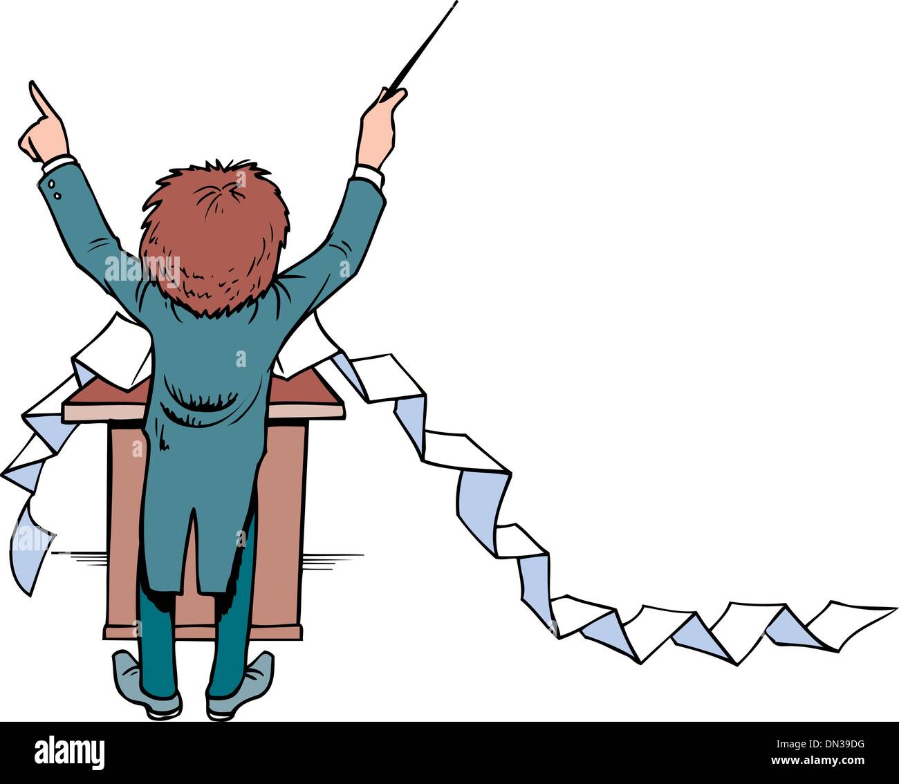 Blue conductor Stock Vector Images - Alamy