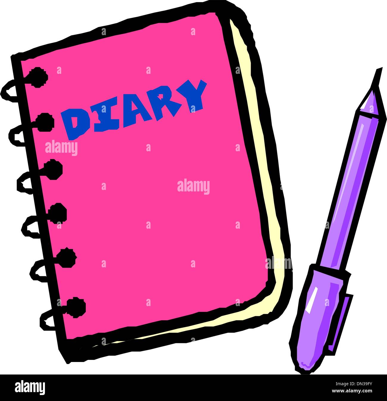 Black diary isolated Stock Vector Images - Alamy