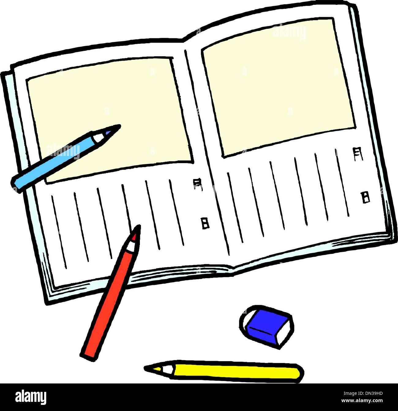 White pen on notepad Stock Vector Images - Alamy