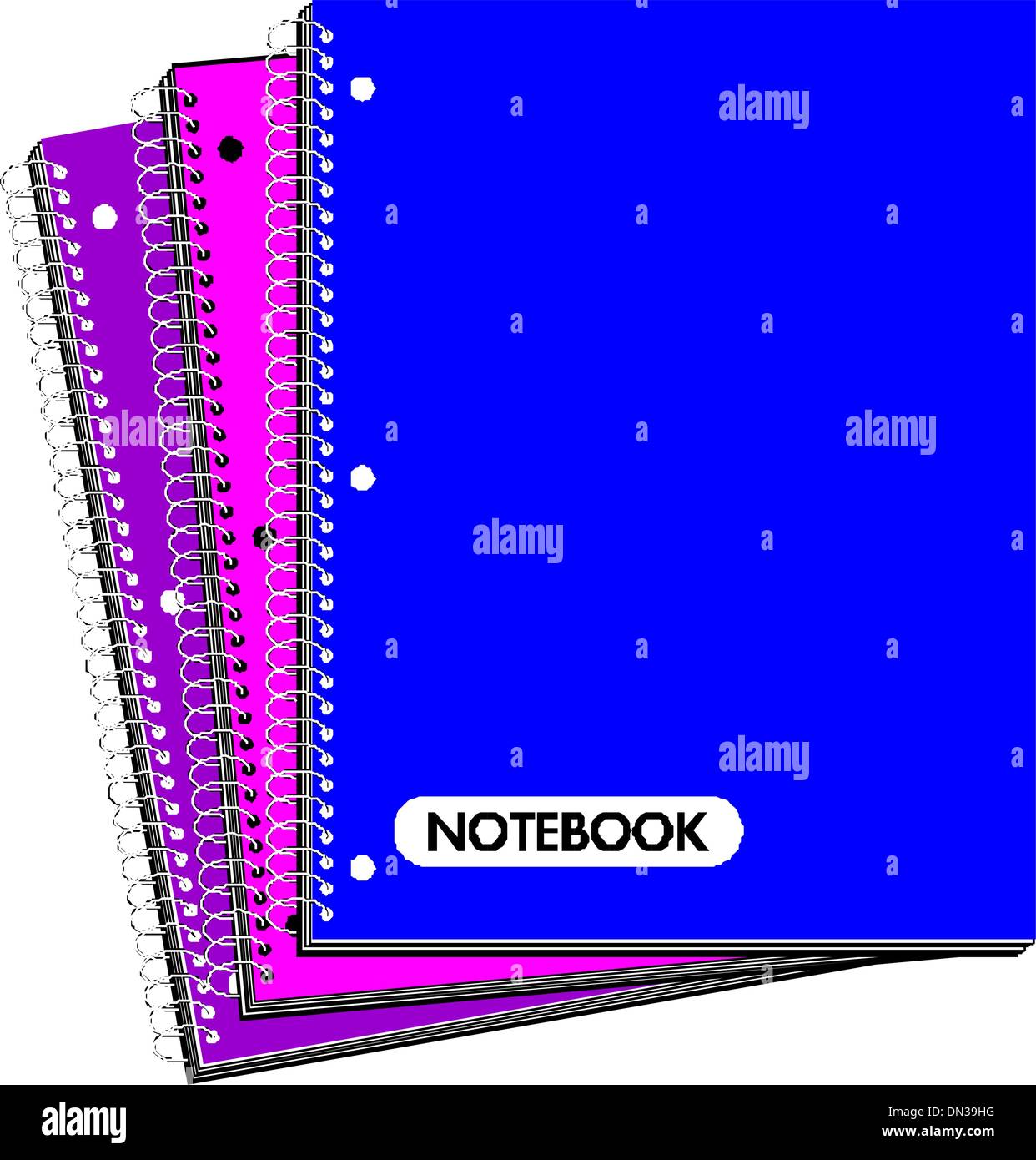 Blue cover notebooks isolated Stock Vector Image & Art - Alamy