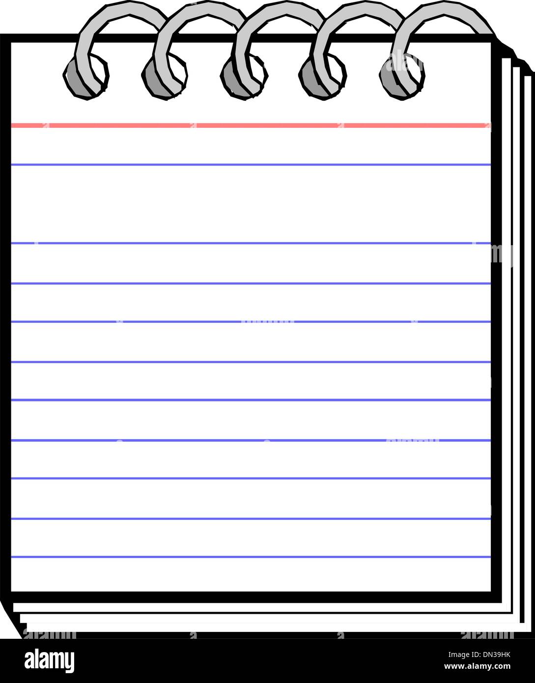 Blank white paper notebook Stock Vector Image & Art - Alamy