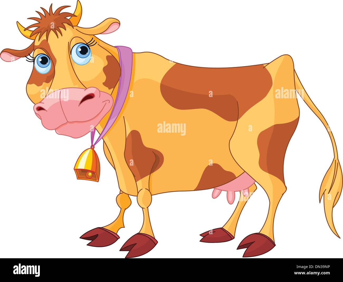Cow farm animal cartoon illustration Stock Vector Images - Alamy