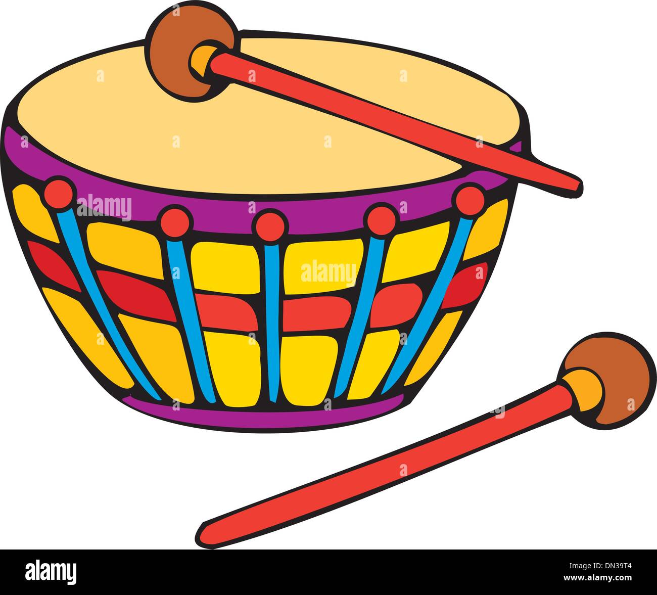 Toy drum cartoon icon hi-res stock photography and images - Alamy