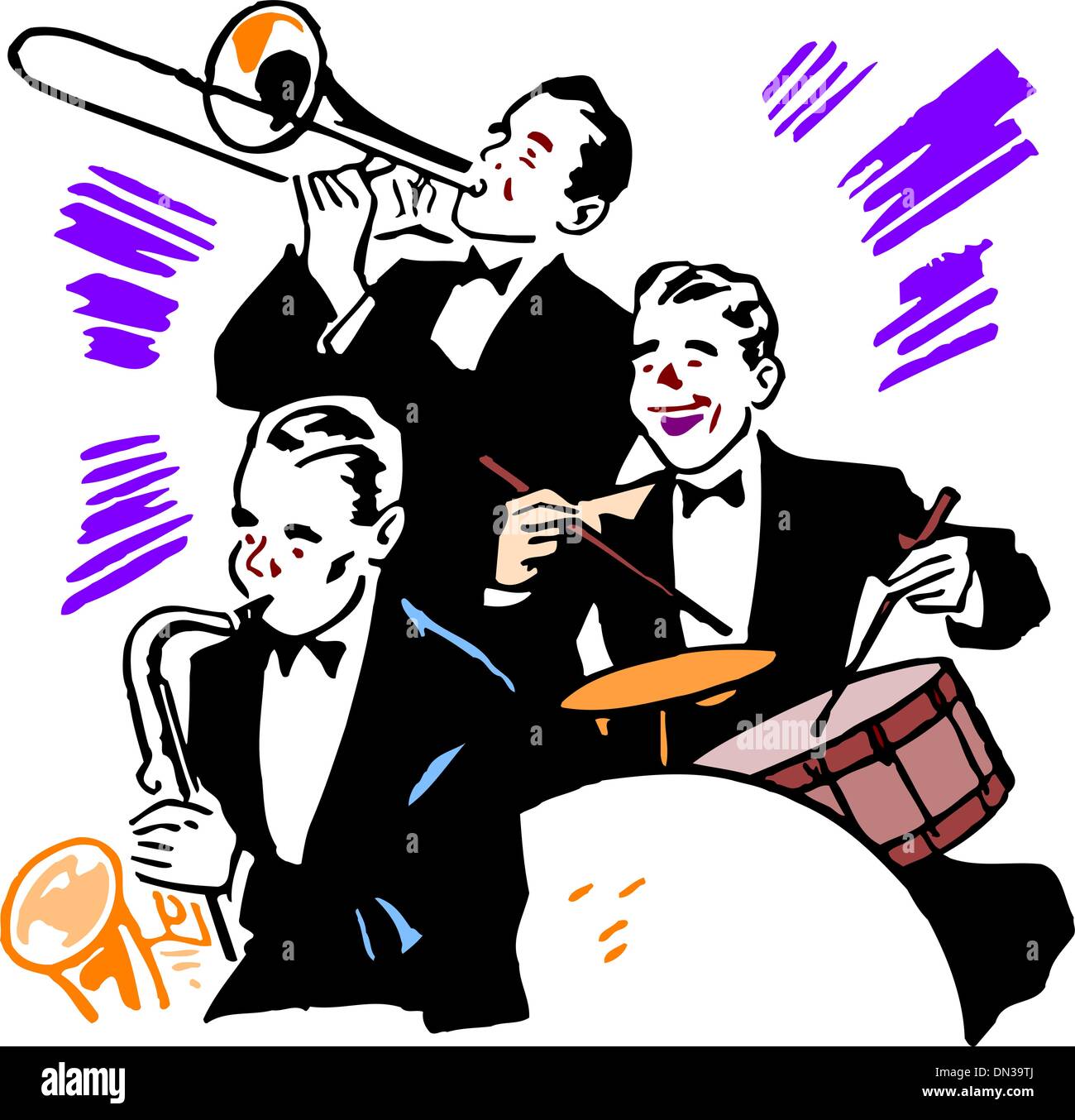 Conductor symphony orchestra illustration Stock Vector Images - Alamy