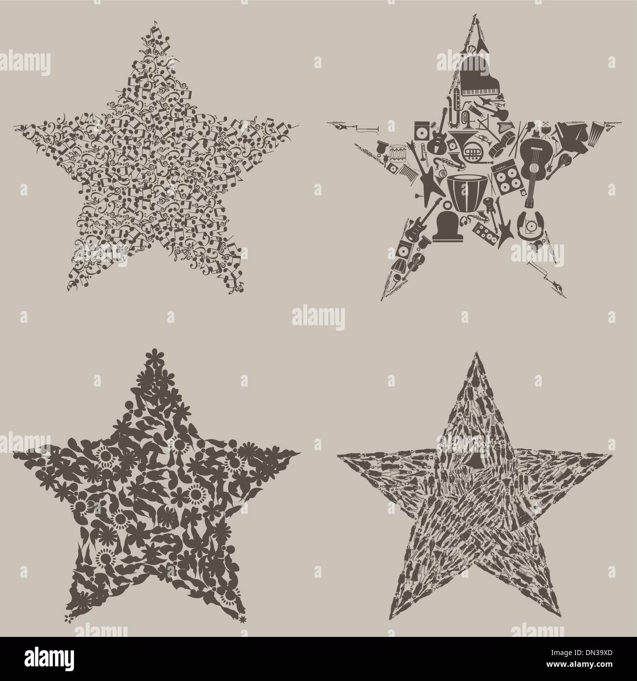 Set of stars Stock Vector Image & Art - Alamy
