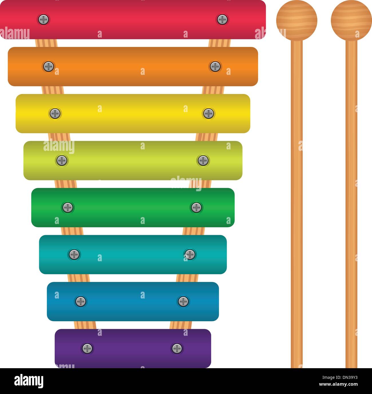 Music sheet for xylophone Stock Vector Images - Alamy