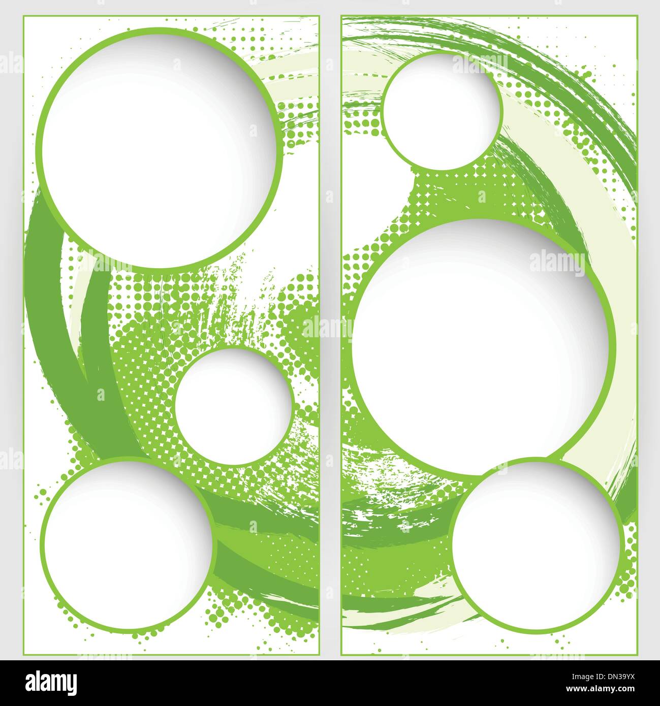 blank round web template on green grunge background Stock Vector Image ...