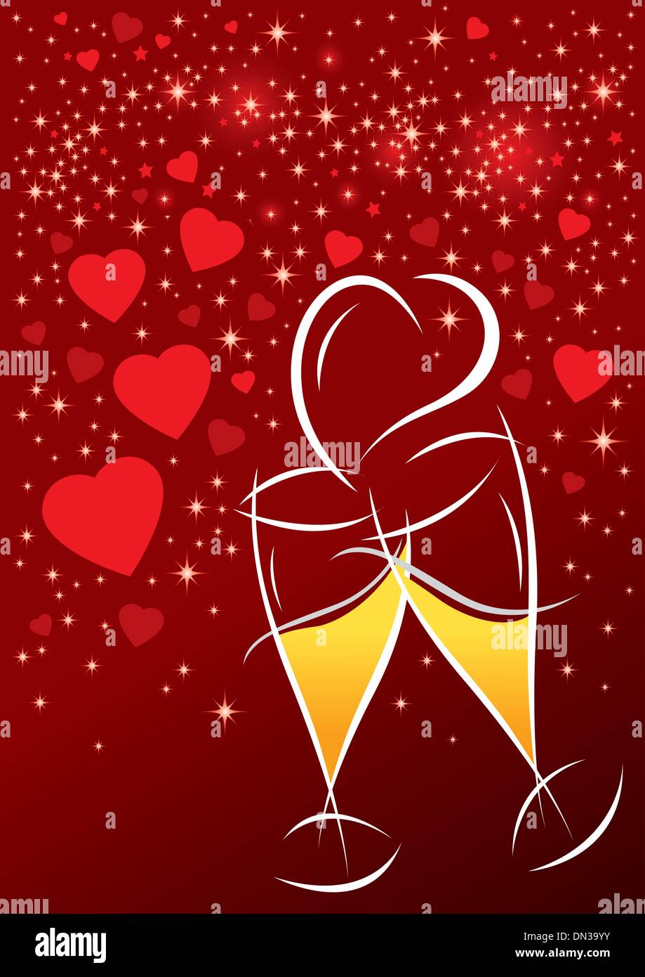 Valentines day black background Stock Vector Images - Alamy