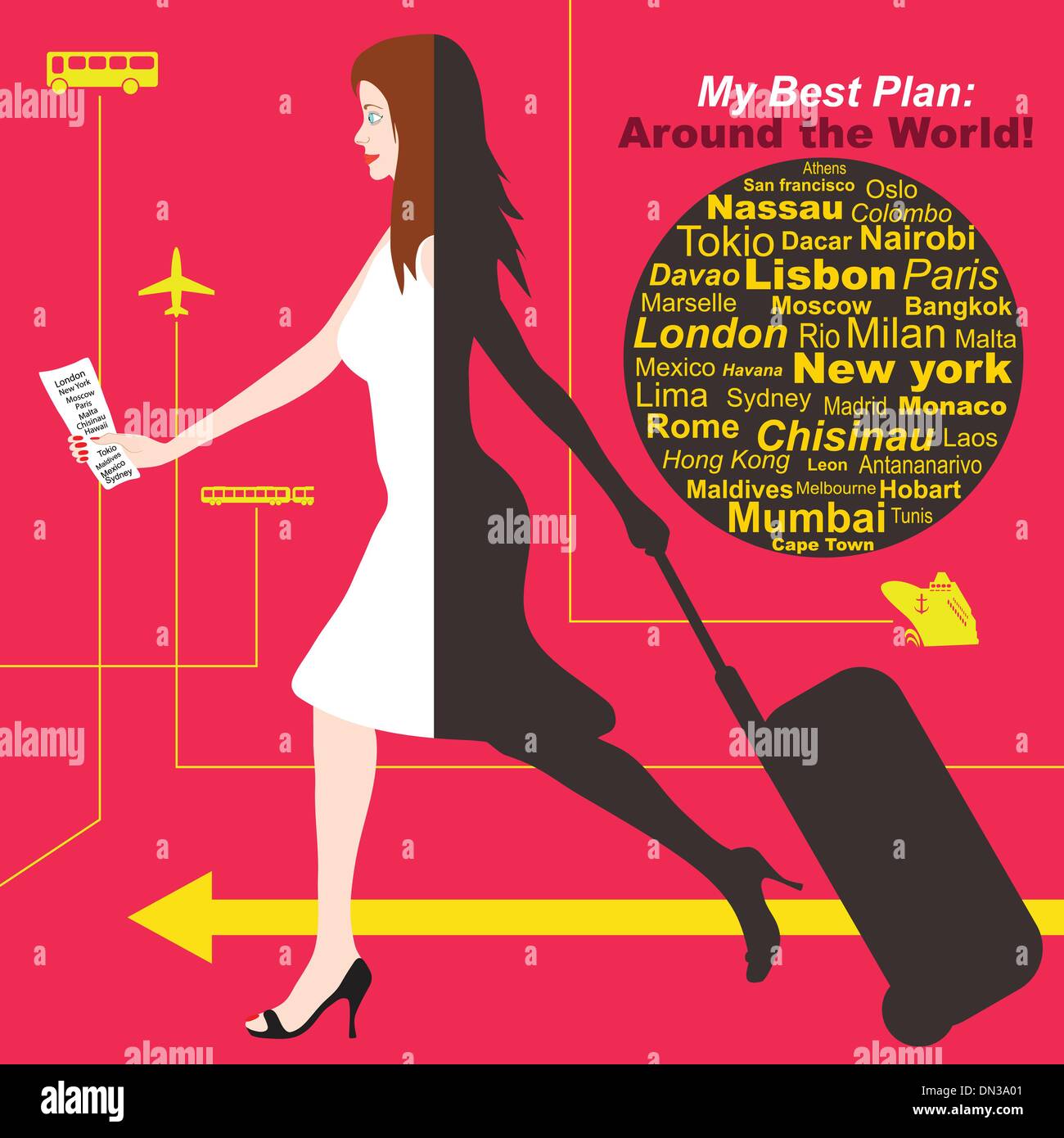 Travel adventure europe Stock Vector Images - Alamy