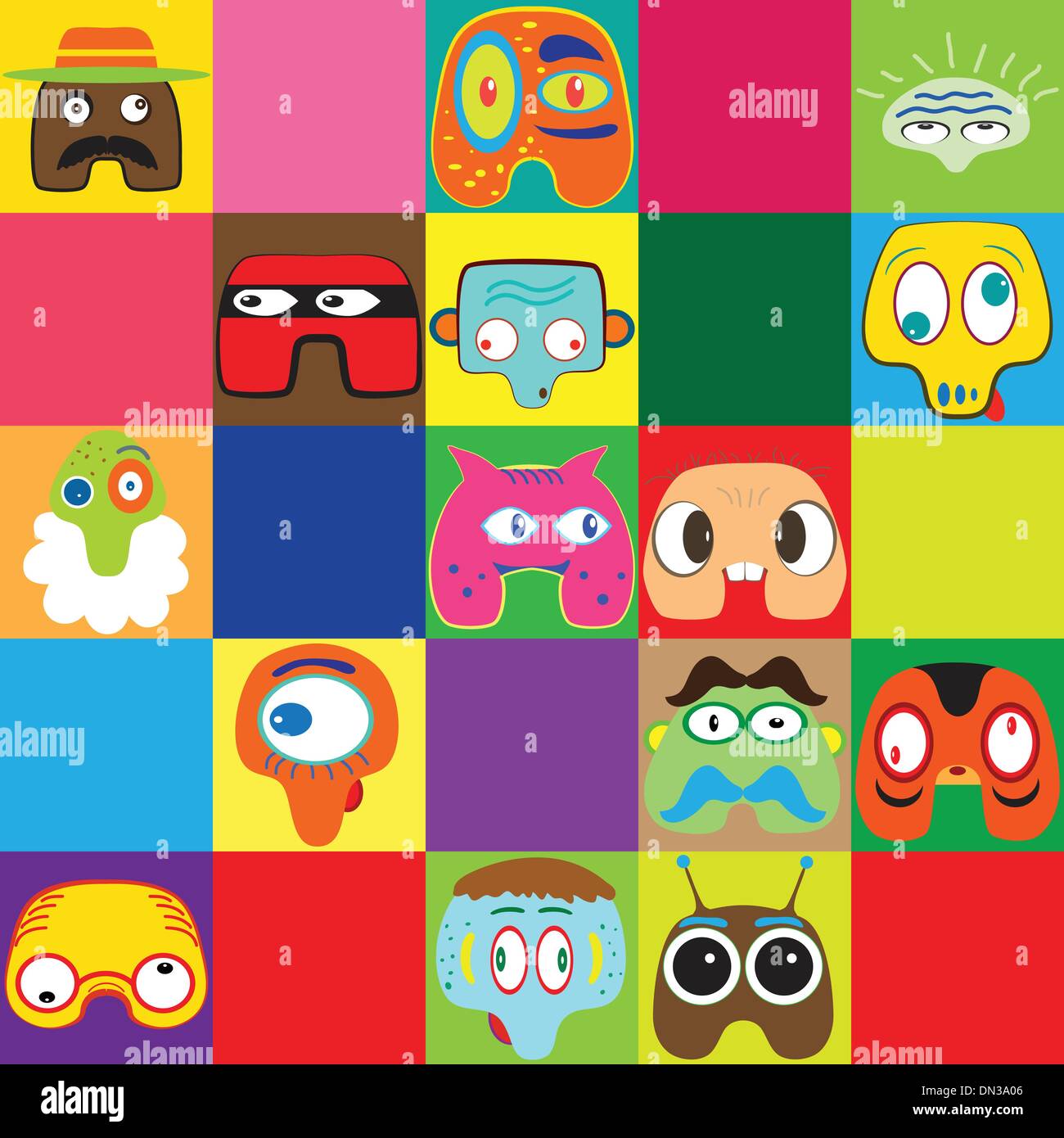 Set of funny characters Stock Vector Image & Art - Alamy