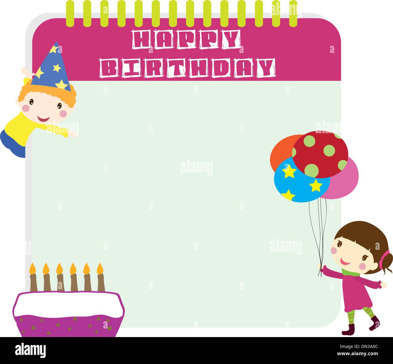 Children birthday balloons Stock Vector Images - Alamy