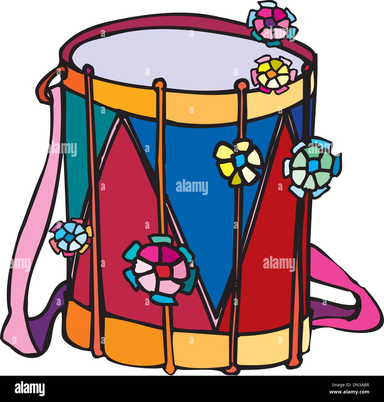 Bass drum instrument Stock Vector Image & Art - Alamy