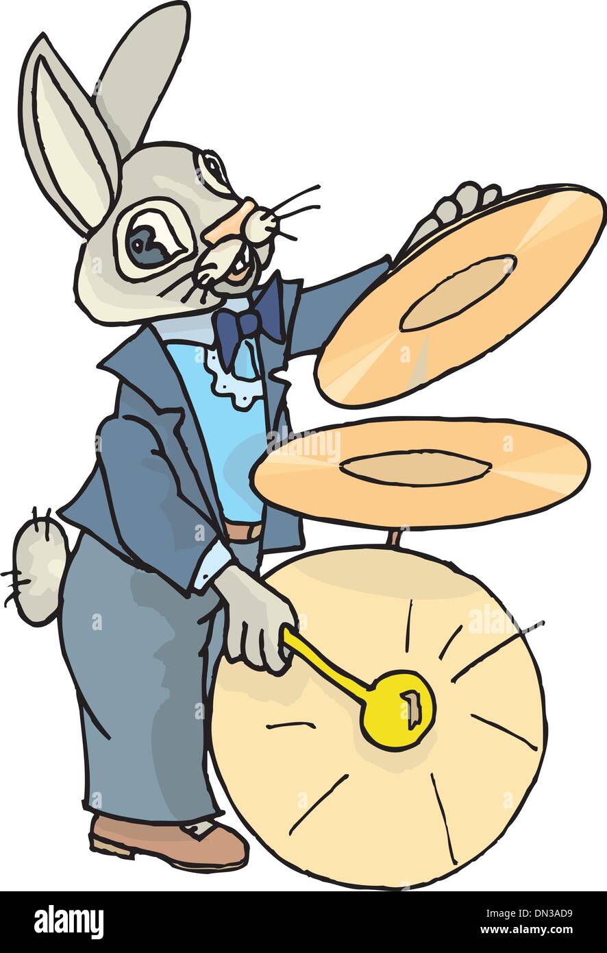 Drummer bunny Stock Vector Images - Alamy