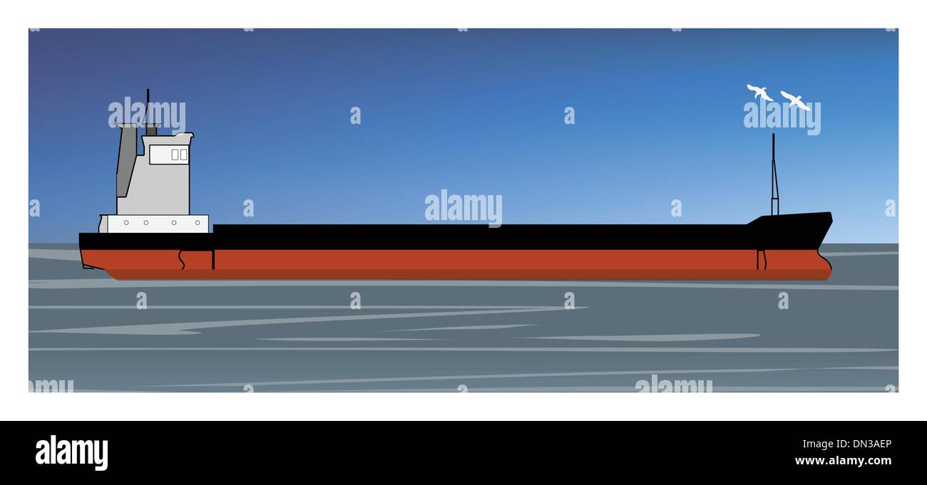 gearless cargo ship of dry bulk carrier Stock Vector Image & Art - Alamy