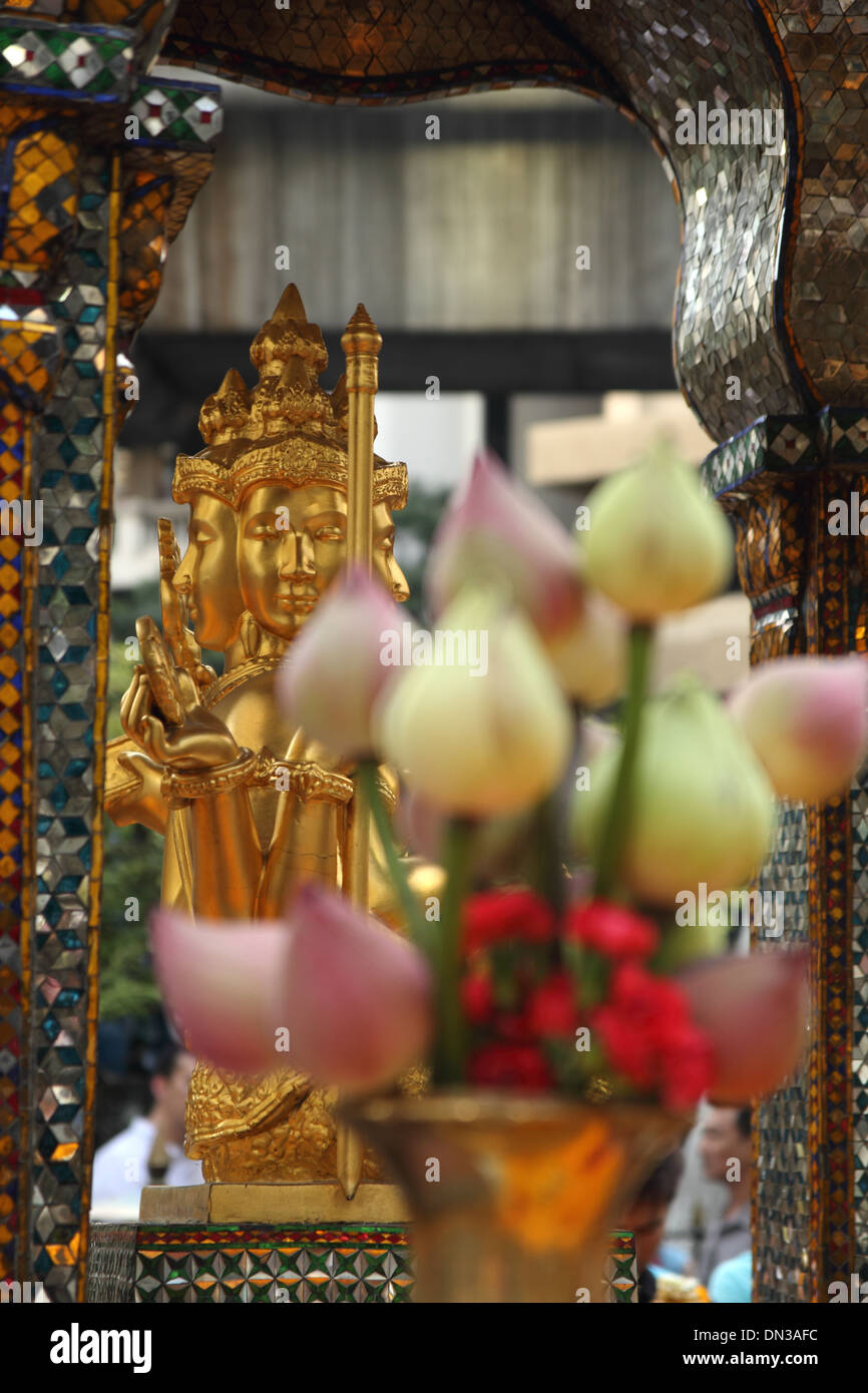 Erawan Hindu god at Erawan hindu shrine in Bangkok , Thailand Stock ...