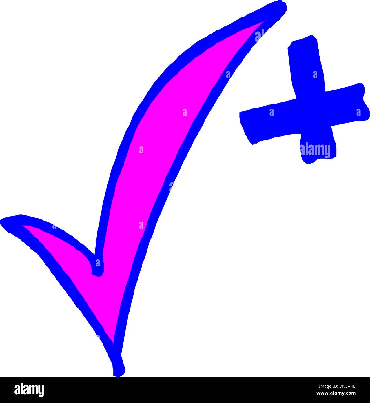 Blue Check Mark Stock Vector Image & Art - Alamy