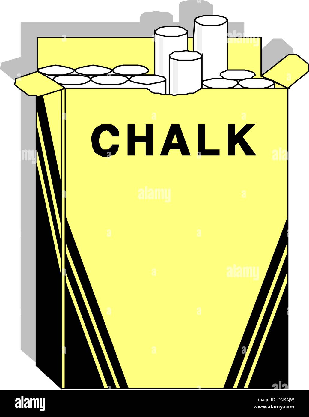 Yellow chalk Stock Vector Images - Alamy