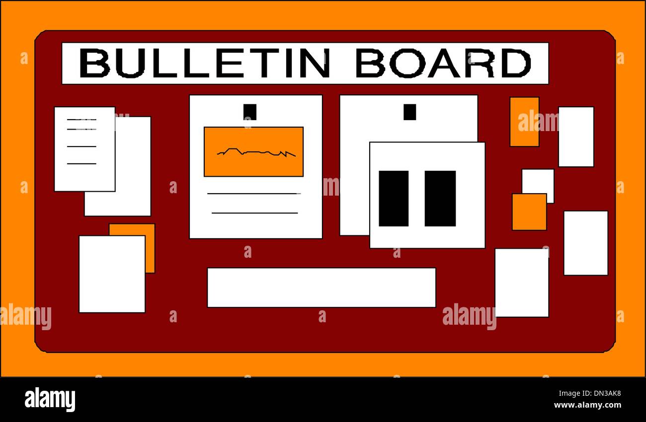 Sticky note bulletin board Stock Vector Images - Alamy