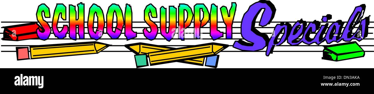 Book supply school design Stock Vector Images - Alamy