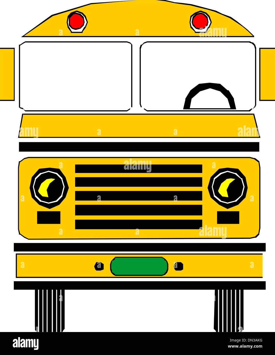 Yellow school bus. Vector illustration Stock Vector Image & Art - Alamy