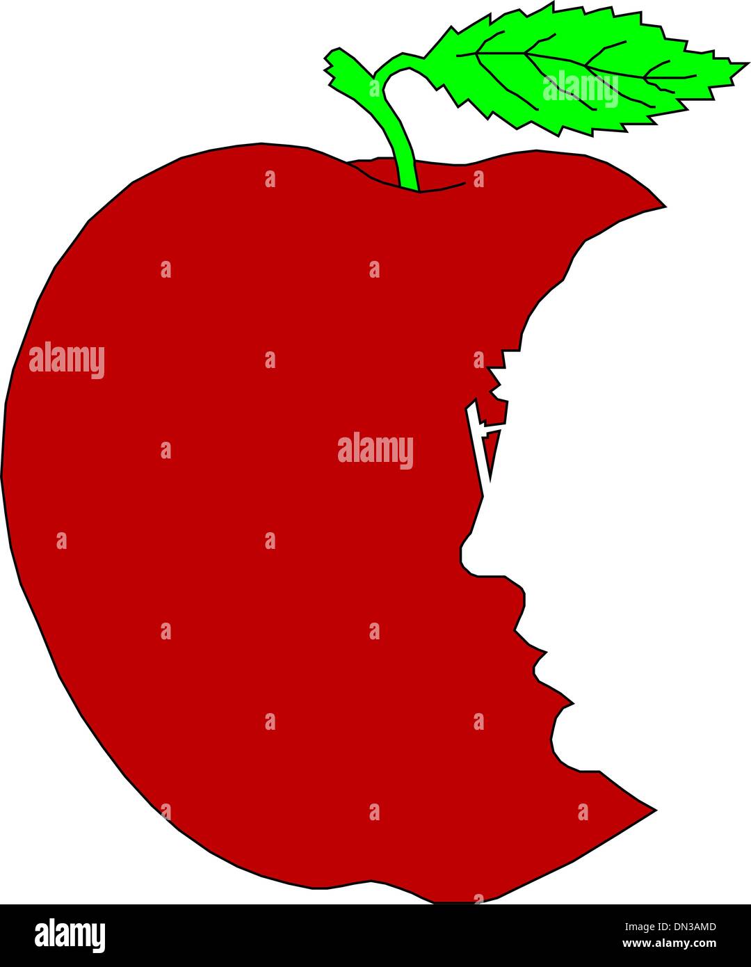 Red apple isolated set Stock Vector Images - Alamy