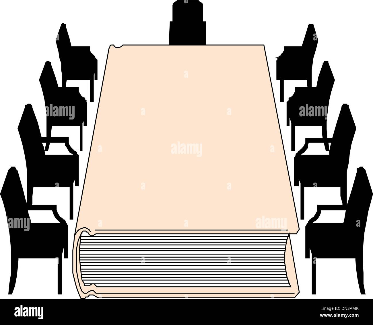 Design interior table chairs Stock Vector Images - Alamy