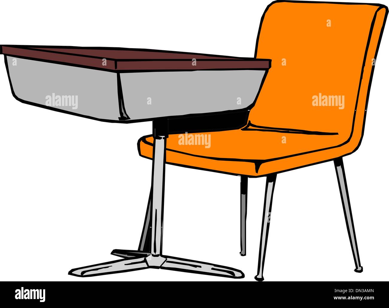 Empty school desk Stock Vector Images - Alamy