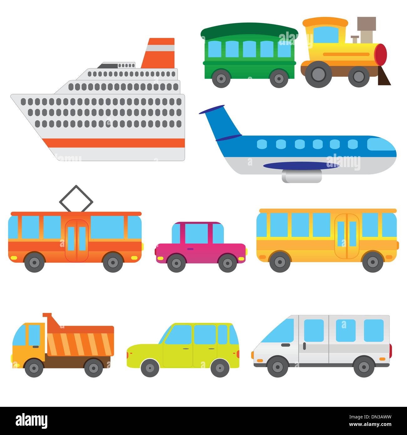 Cartoon plane yellow hi-res stock photography and images - Alamy