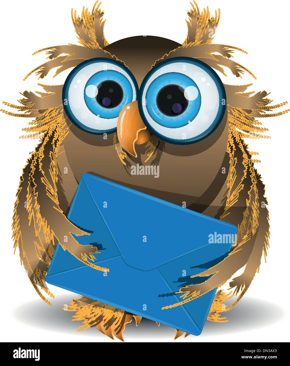 owl with a letter Stock Vector Image & Art - Alamy