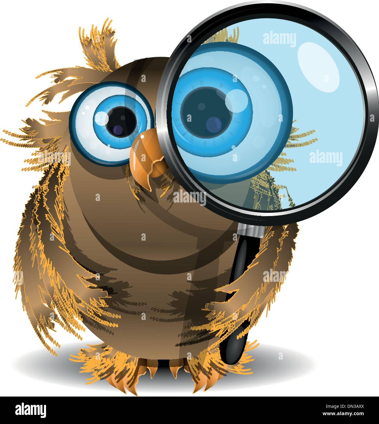 Curious owl Stock Vector Images - Alamy