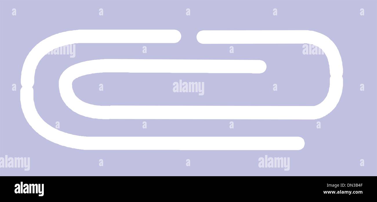 Grey metal paperclip Stock Vector Images - Alamy