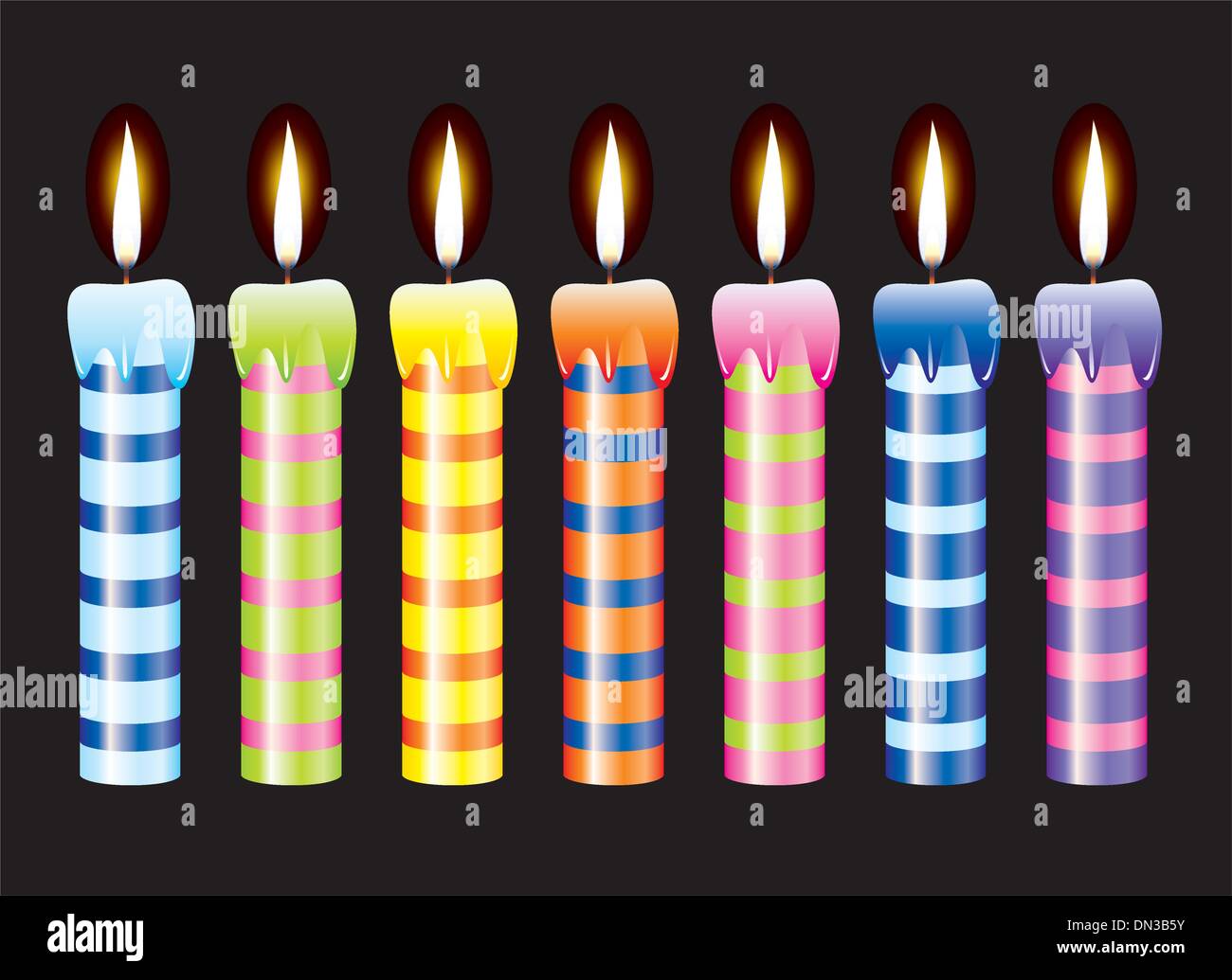 Dark color candles Stock Vector Images - Alamy